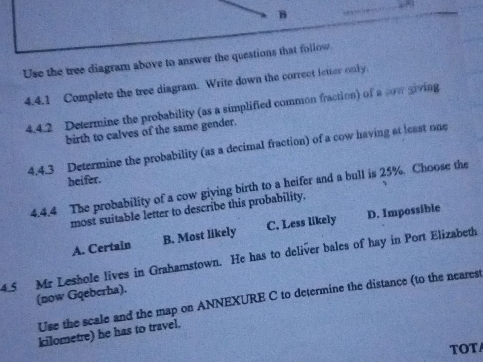 Use the tree diagram above to answer the | StudyX