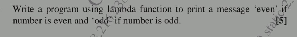 Write A Program Using Lambda Function To Studyx