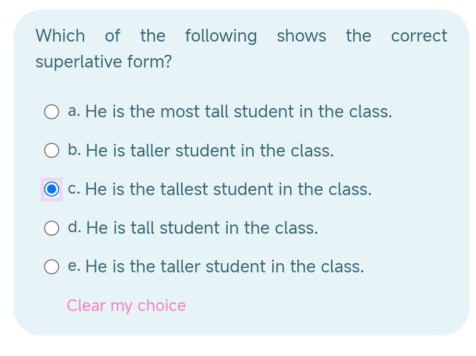 Which of the following shows the correct | StudyX