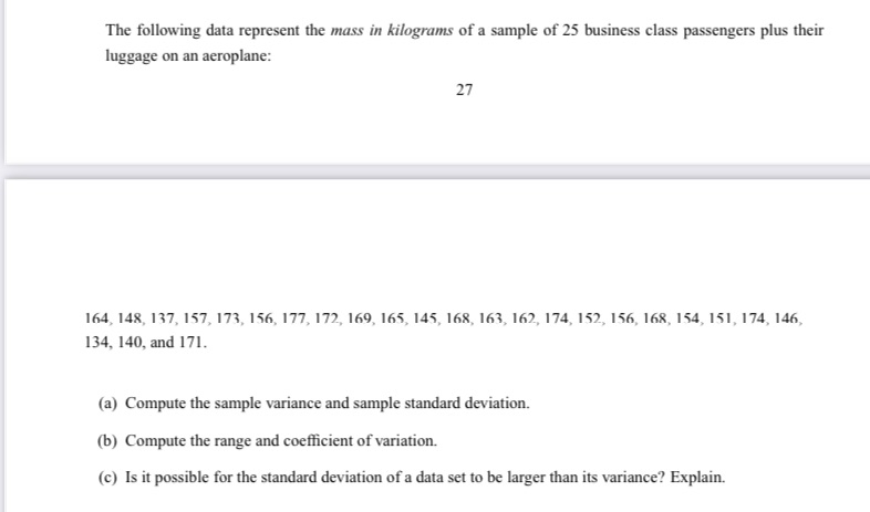 The following data represent the mass in | StudyX