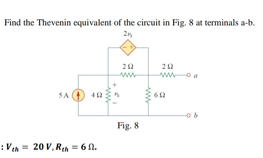 Find the Thevenin equivalent of the circuit | StudyX