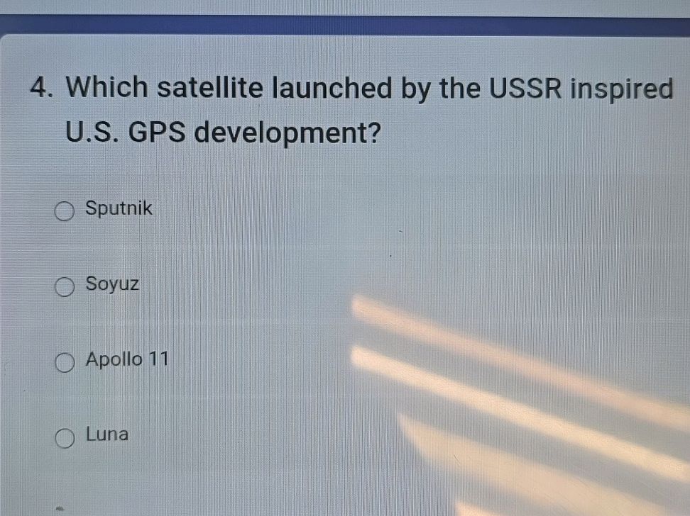 4. Which satellite launched by the USSR | StudyX