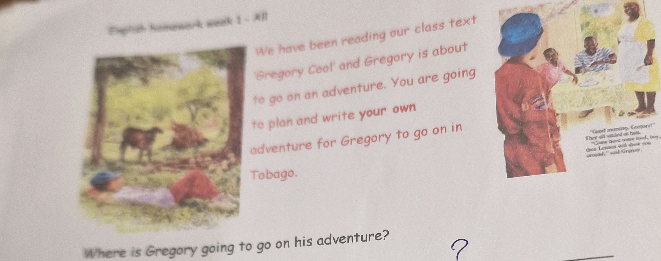 We have been reading our class text 'Gregory | StudyX