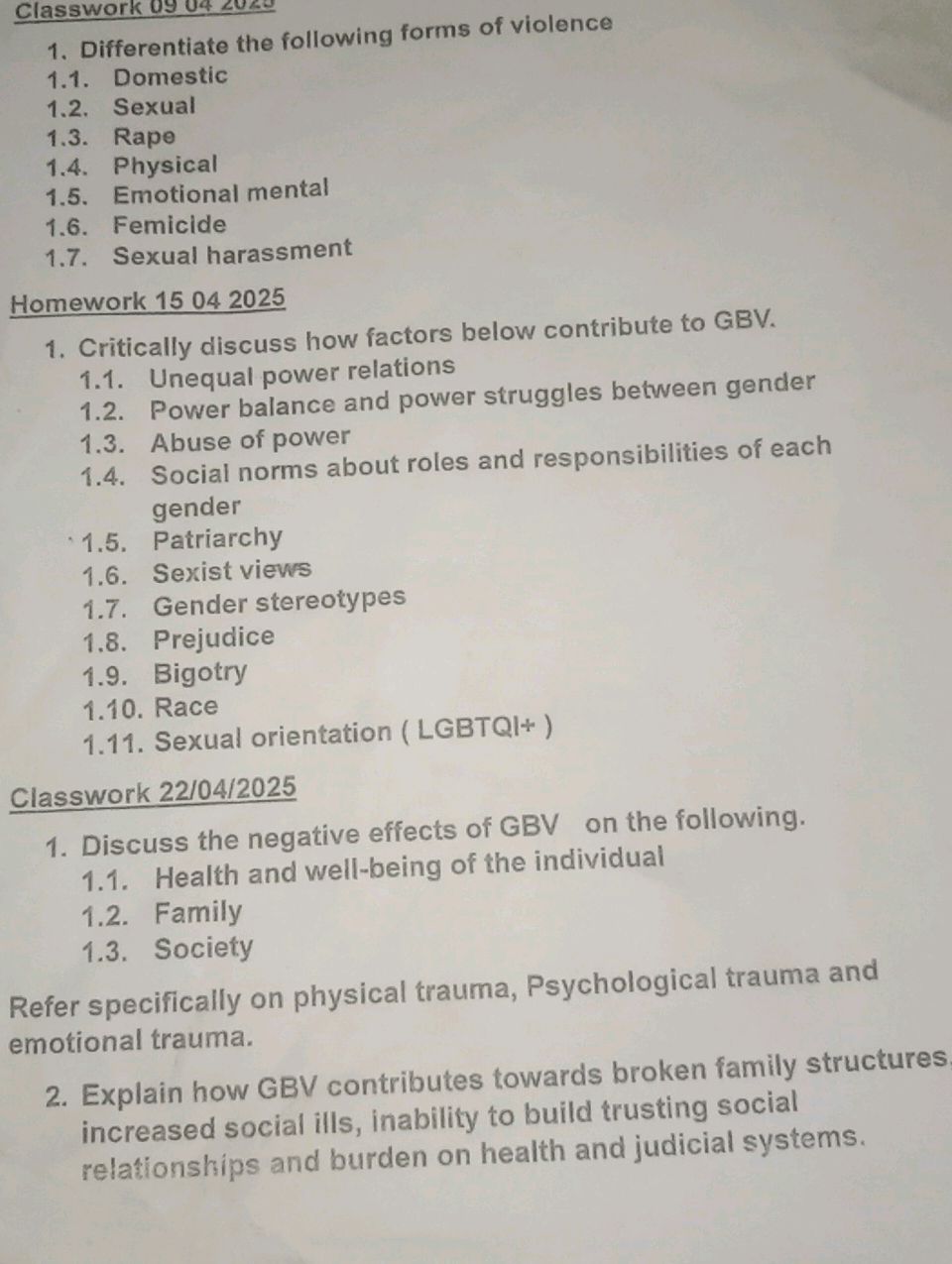 1. Differentiate the following forms of | StudyX