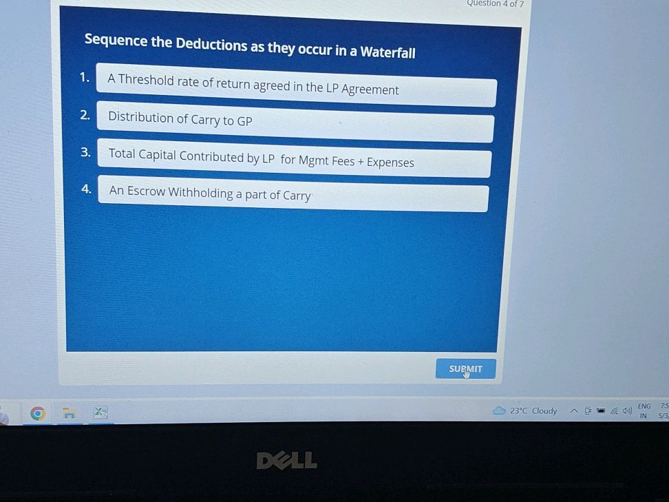 Sequence the Deductions as they occur in a | StudyX