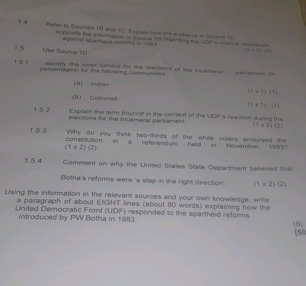 1.4 Refer to Sources 1B and 1C. Explain how | StudyX