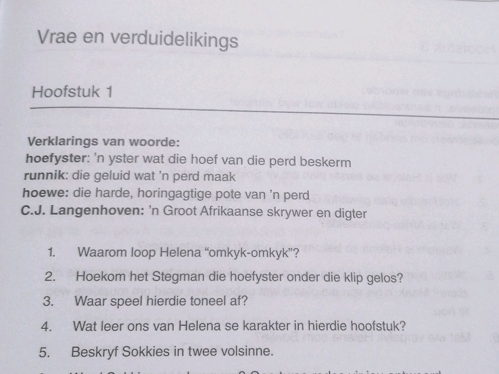1. Waarom loop Helena "omkyk-omkyk"? 2. | StudyX