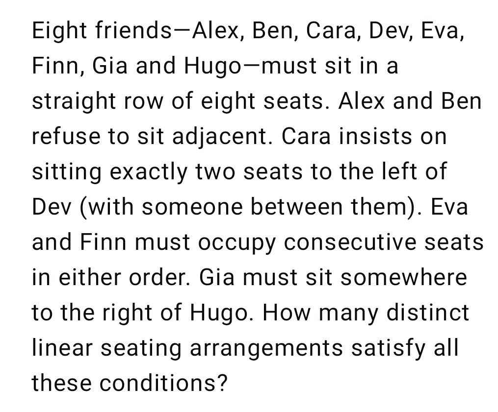 Eight friends—Alex, Ben, Cara, Dev, Eva, | StudyX