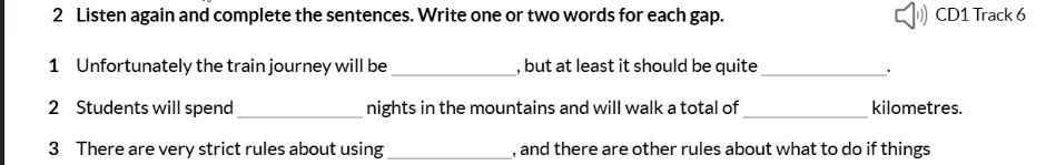2 Listen again and complete the sentences. | StudyX