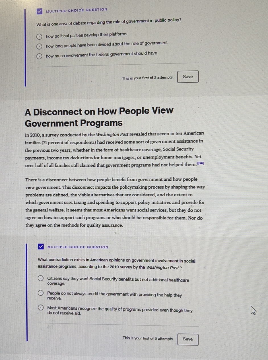 MULTIPLE-CHOICE QUESTION What is one area | StudyX