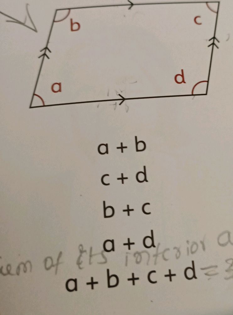 The image shows a parallelogram with angles | StudyX