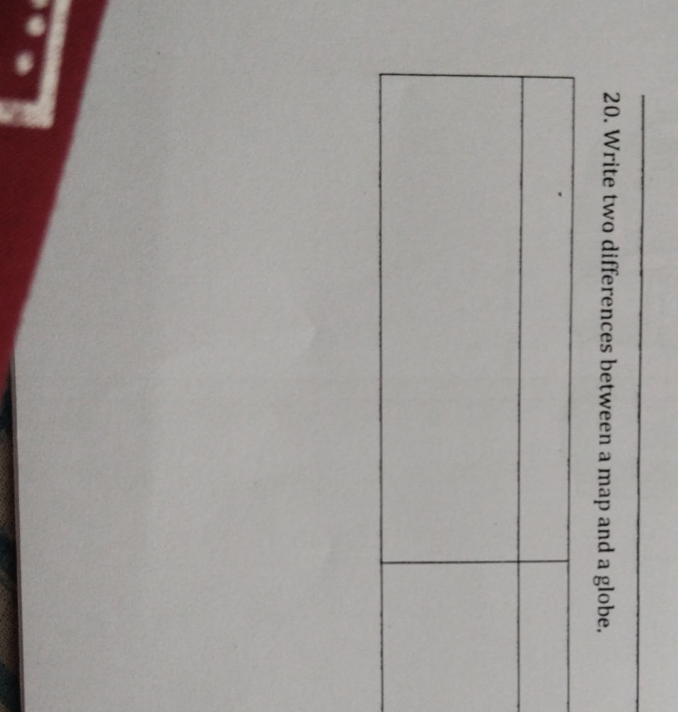 20. Write two differences between a map and | StudyX