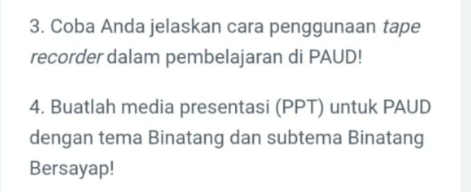 3. Coba Anda jelaskan cara penggunaan tape | StudyX