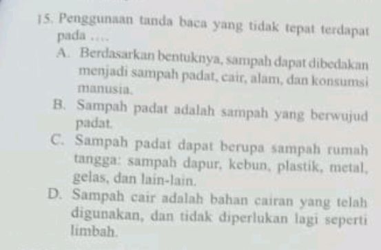 15. Penggunaan tanda baca yang tidak tepat | StudyX