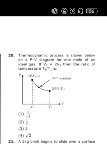 20. Thermodynamic process is shown below on | StudyX