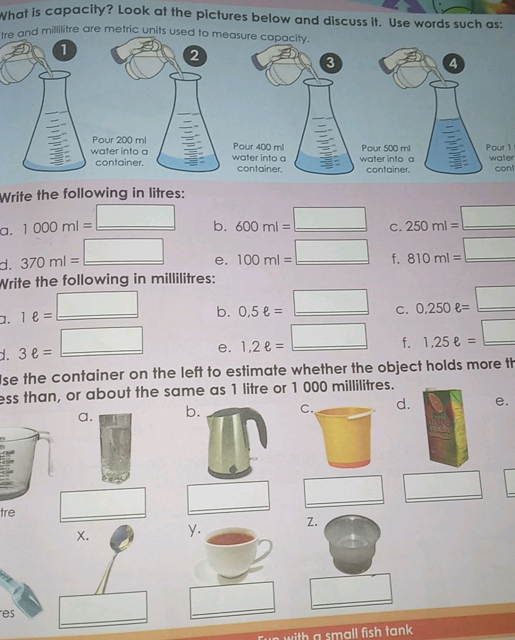 What is capacity? Look at the pictures below | StudyX