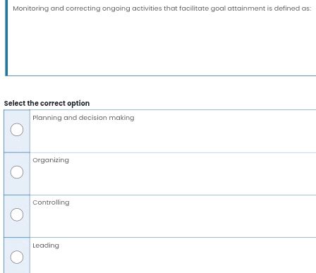Monitoring and correcting ongoing activities | StudyX