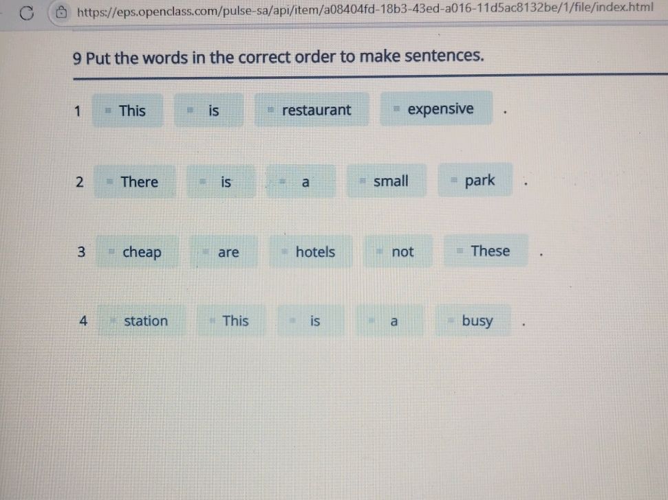 9 Put the words in the correct order to make | StudyX