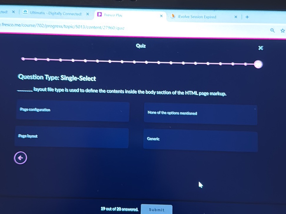Question Type: Single-Select ____ layout | StudyX