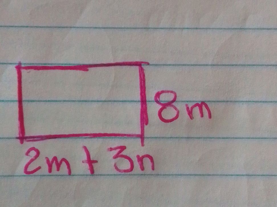 A rectangle is drawn with sides labeled as | StudyX