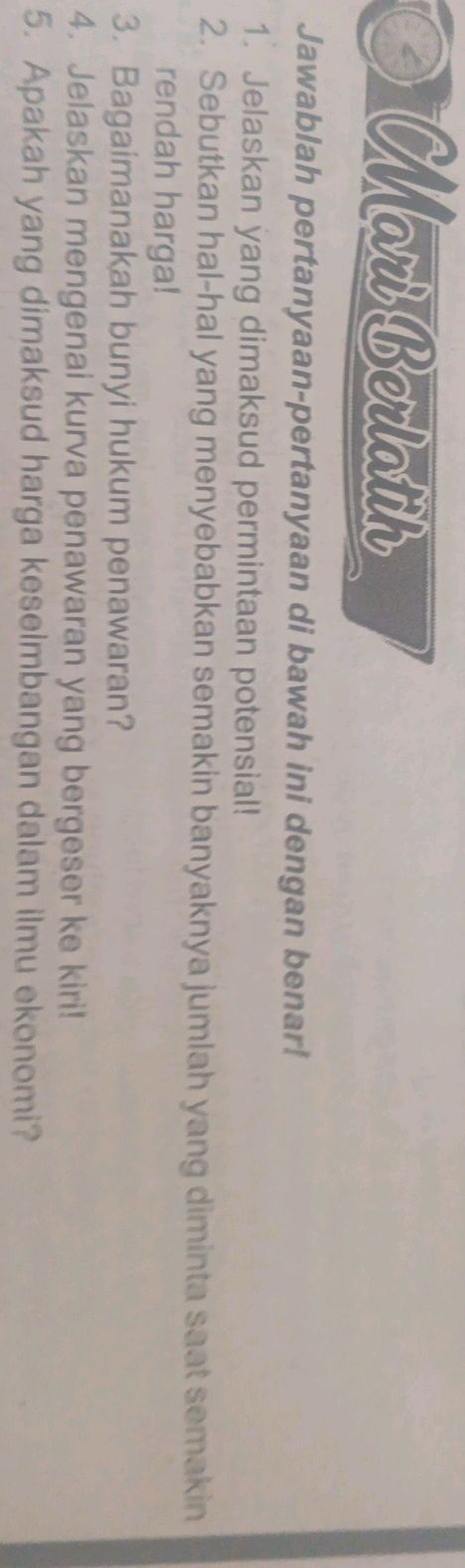 1. Jelaskan yang dimaksud permintaan | StudyX