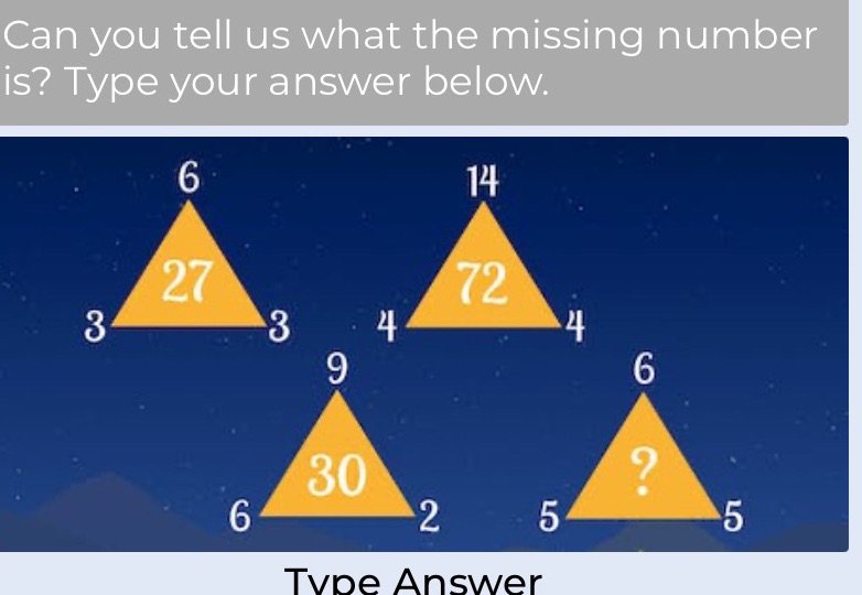 Can you tell us what the missing number is? | StudyX