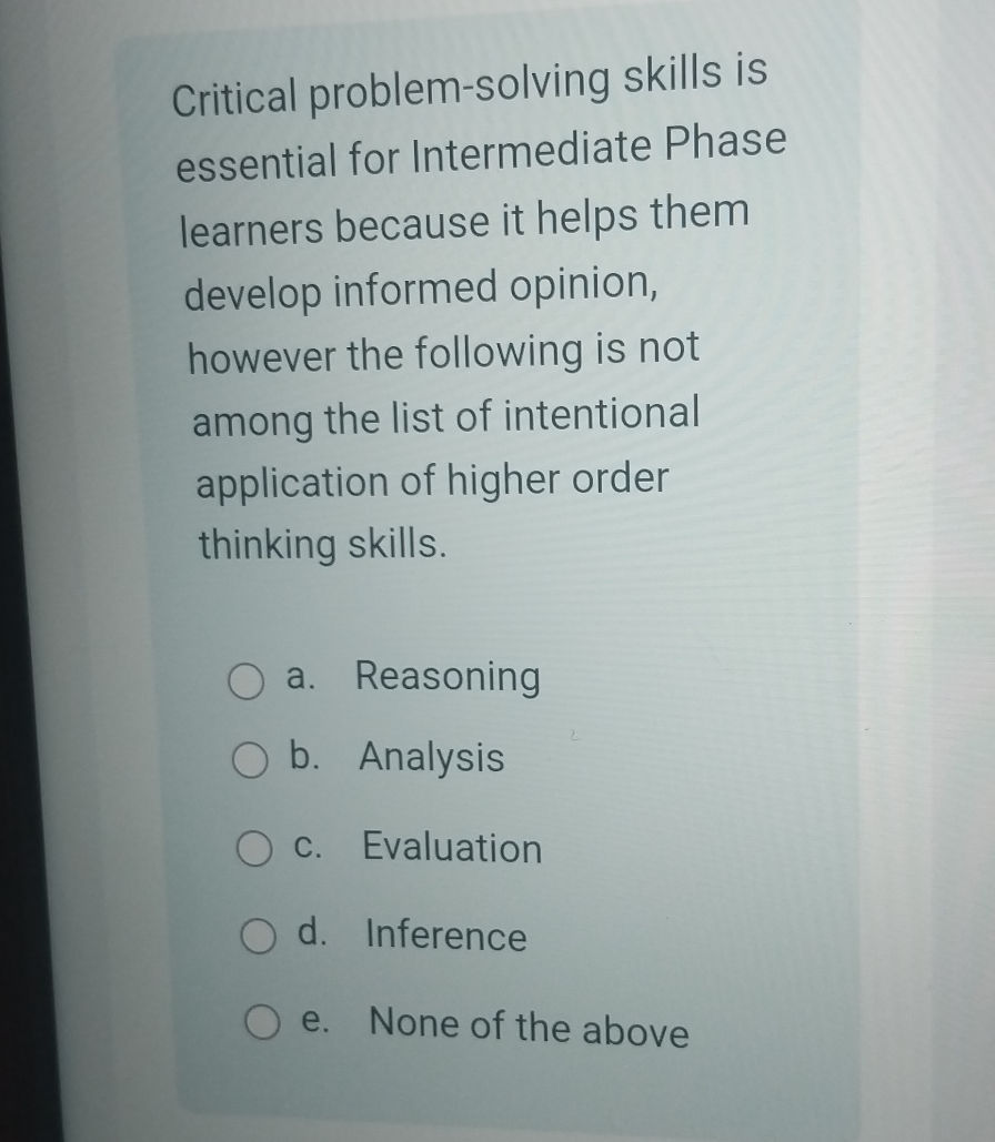 Critical problem-solving skills is essential | StudyX