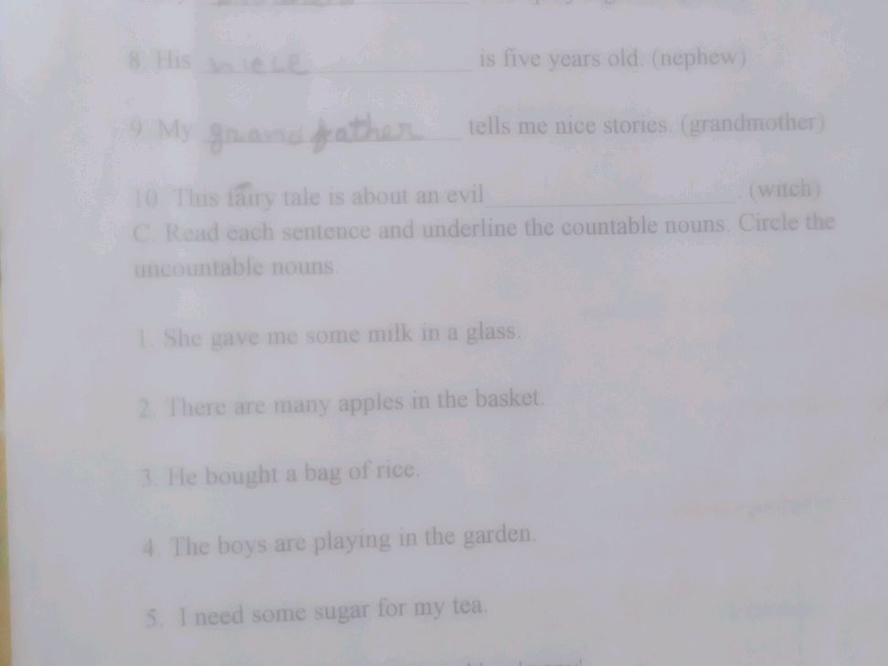 C. Read each sentence and underline the | StudyX