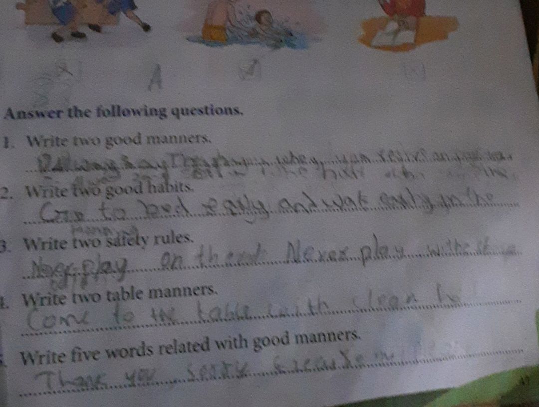 Answer the following questions. 1. Write | StudyX