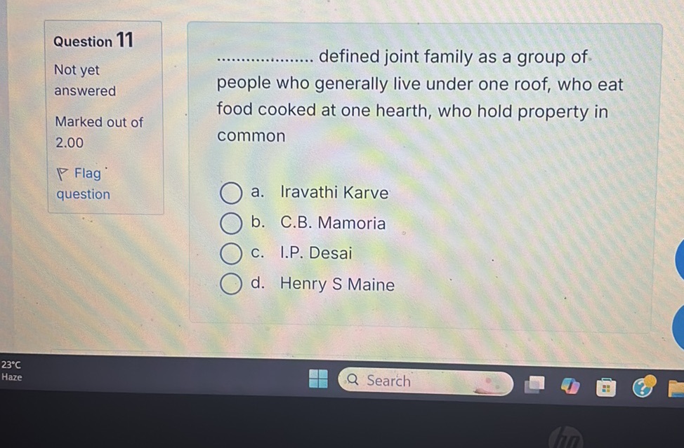 defined joint family as a group | StudyX