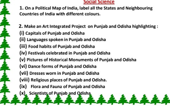 1. On a Political Map of India, label all | StudyX
