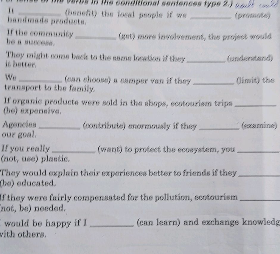 For tense of the verbs in the conditional | StudyX