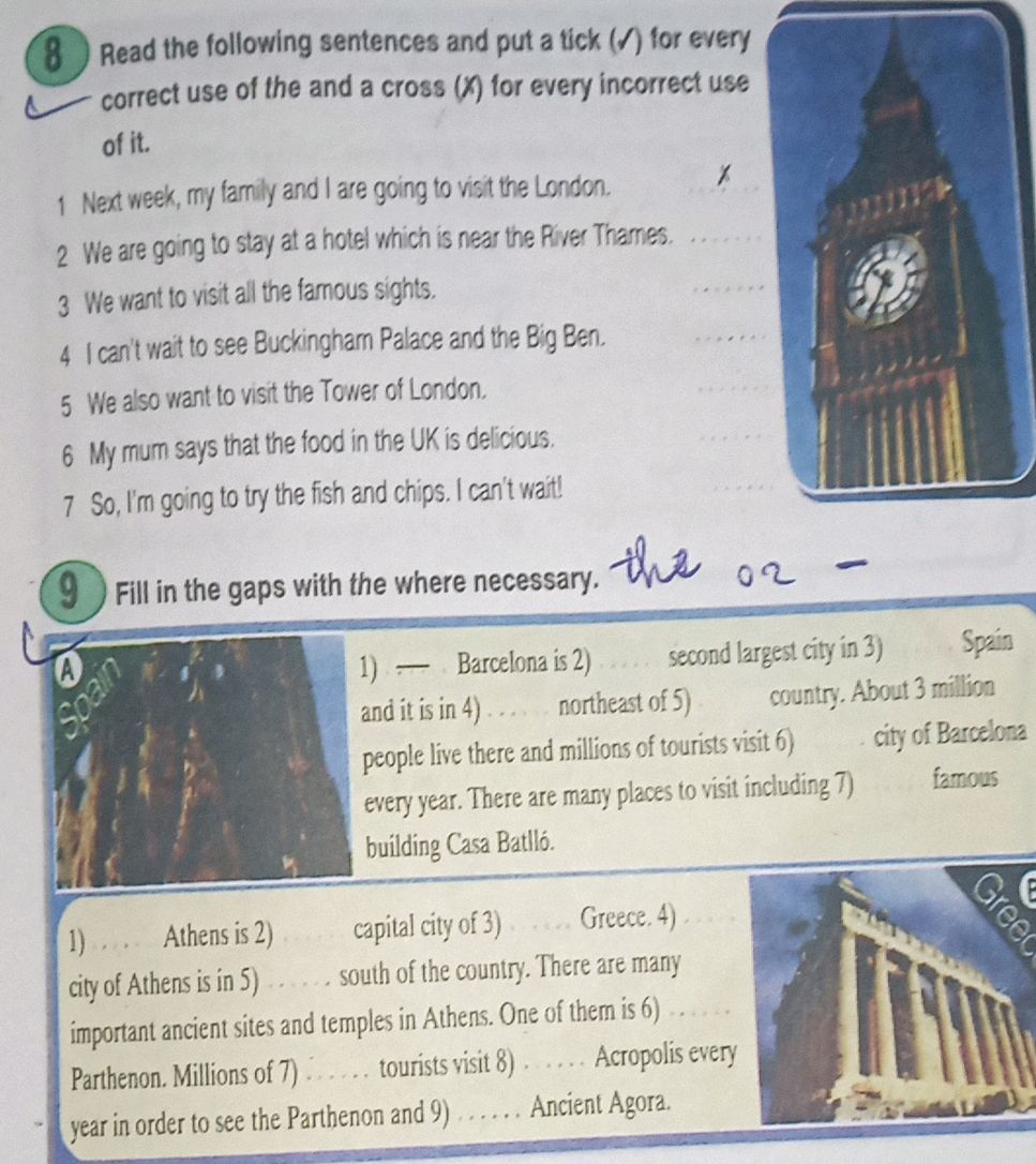 8 Read the following sentences and put a | StudyX