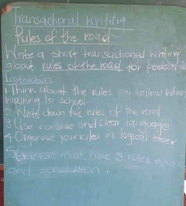 Transactional writing Rules of the road | StudyX