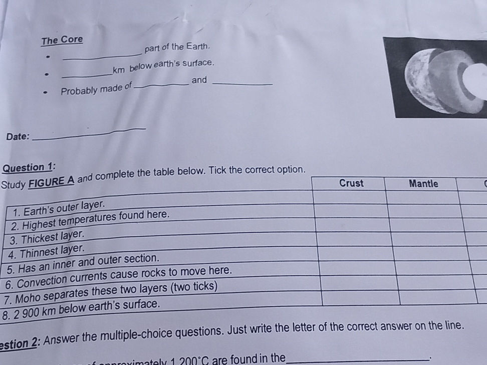 Study FIGURE A and complete the table below. | StudyX