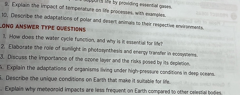 9. Explain the impact of temperature on life | StudyX
