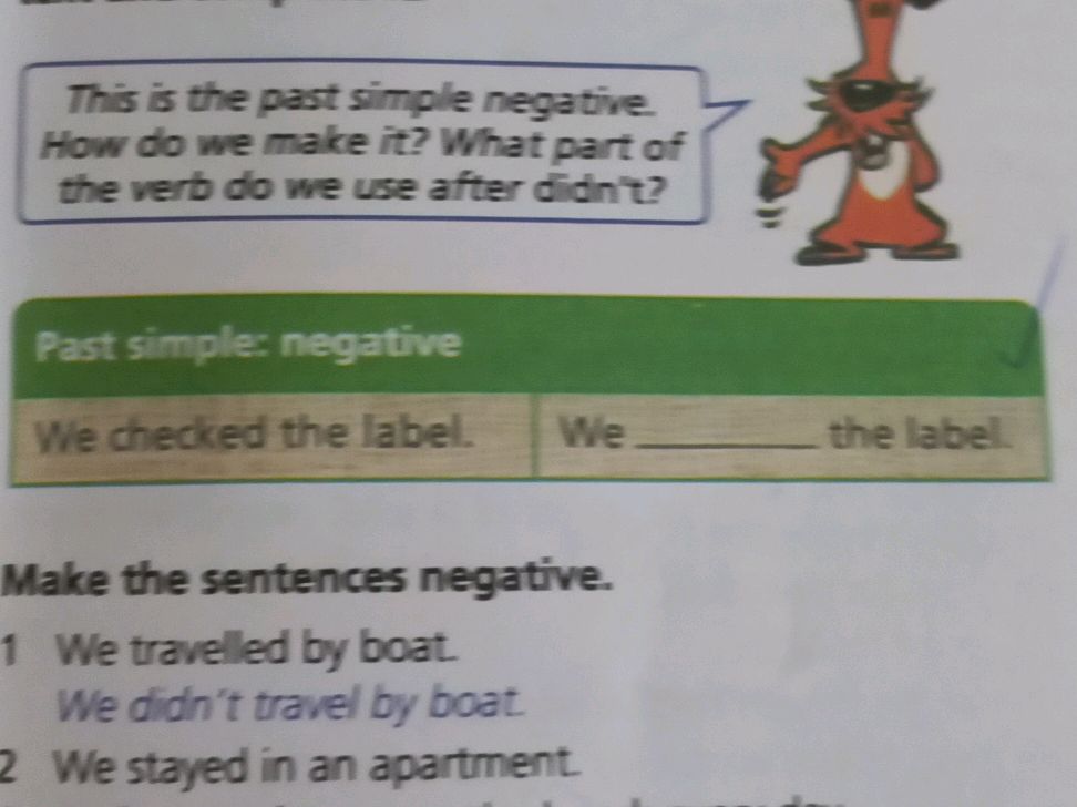 This is the past simple negative. How do we | StudyX