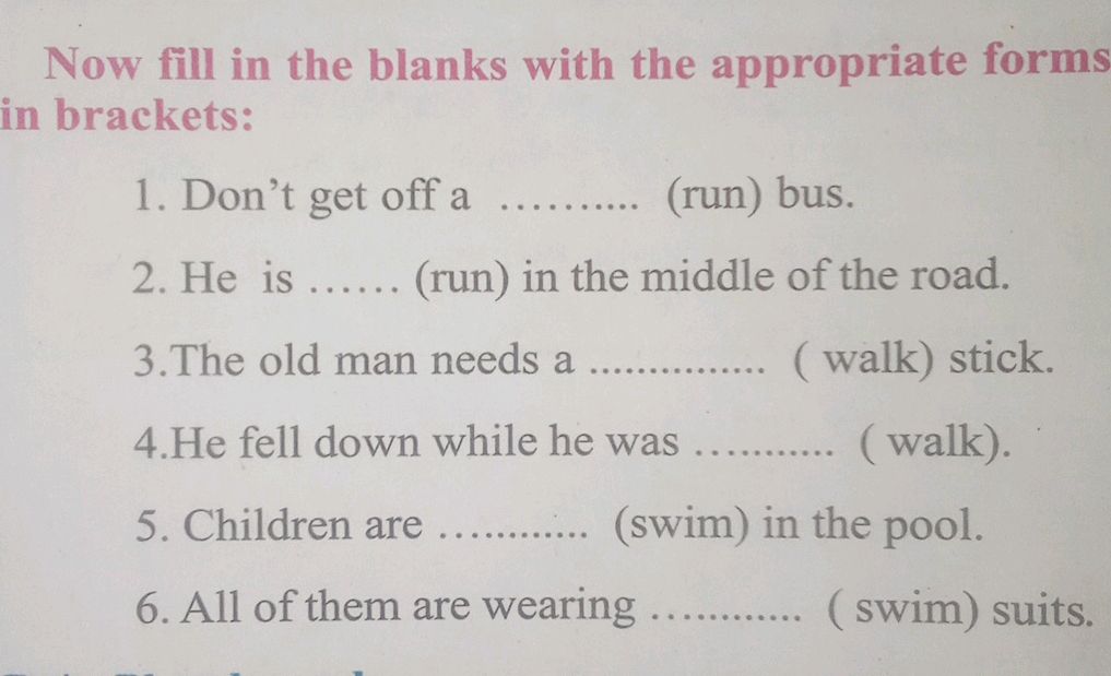 Now fill in the blanks with the appropriate | StudyX