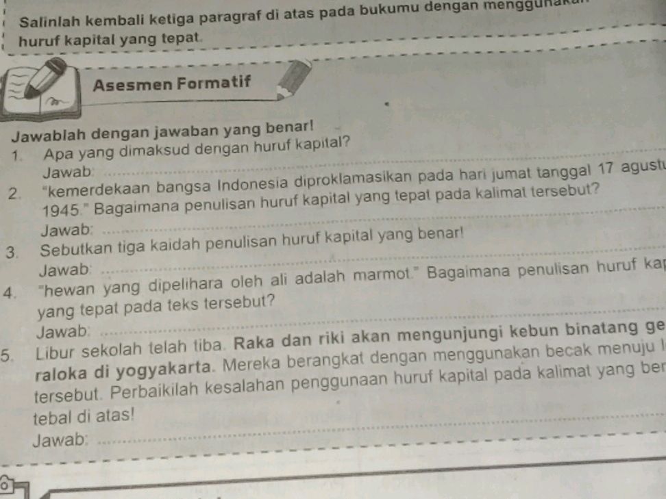 1. Apa yang dimaksud dengan huruf kapital? | StudyX