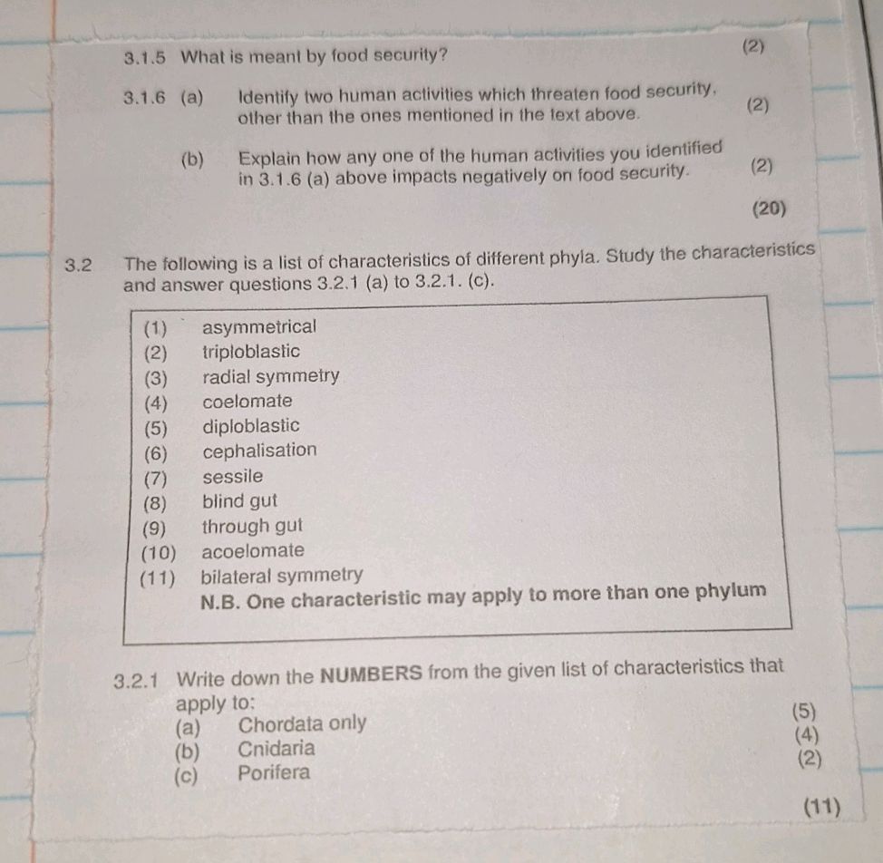 3.1.5 What is meant by food security? 3.1.6 | StudyX