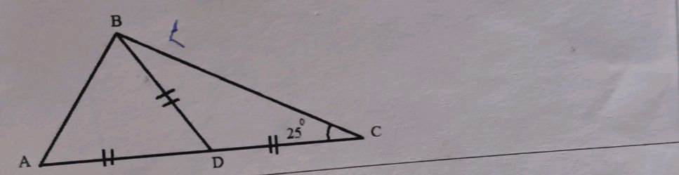 The image shows a triangle with some | StudyX