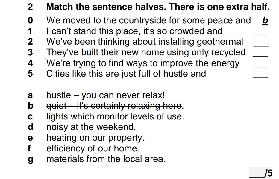 Match the sentence halves. There is one | StudyX