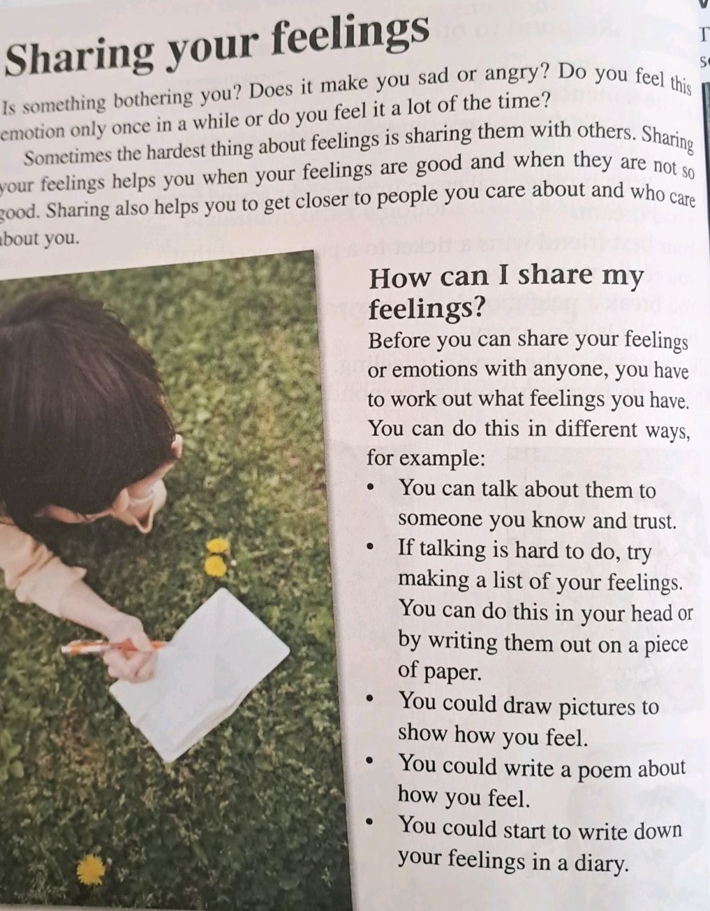 How can I share my feelings? Before you can | StudyX
