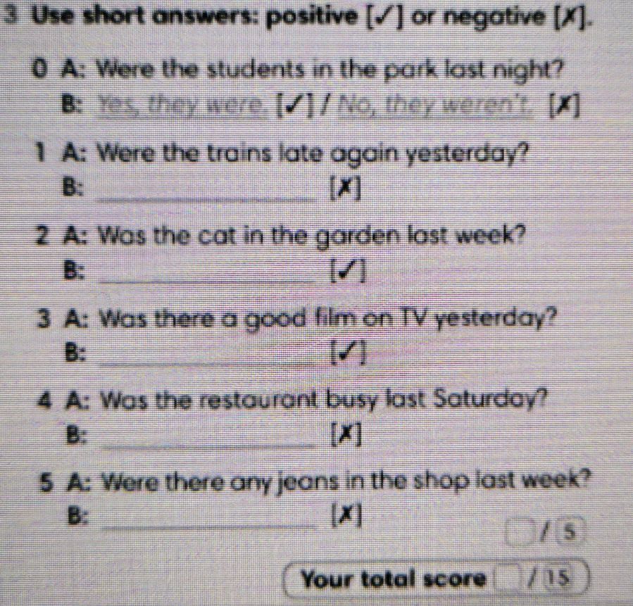 3 Use short answers: positive [ ] or | StudyX