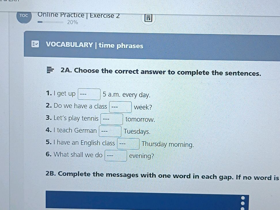 2A. Choose the correct answer to complete | StudyX