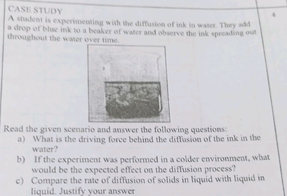 CASE STUDY A student is experimenting with | StudyX