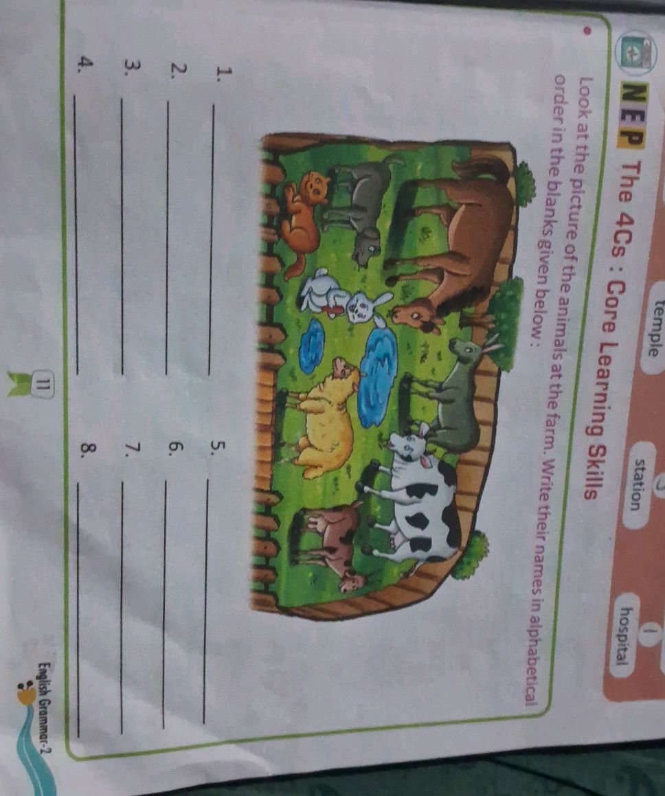 Look at the picture of the animals at the | StudyX