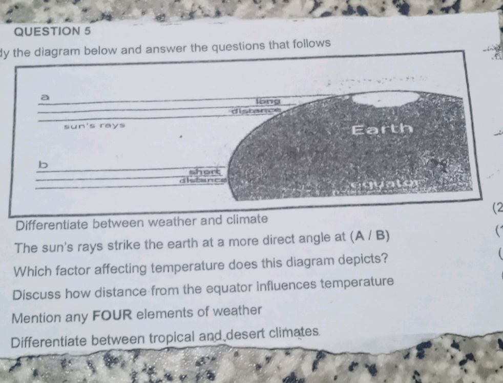 Differentiate between weather and climate | StudyX