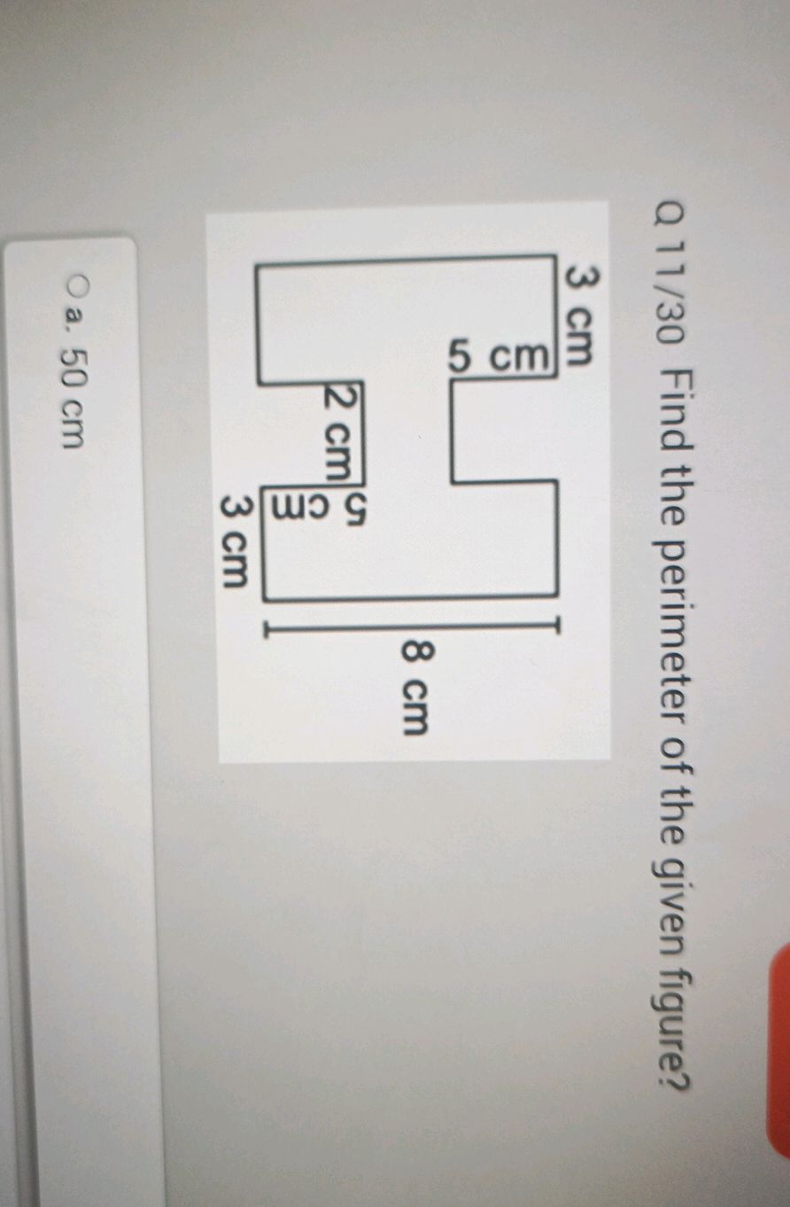 Find the perimeter of the given figure? O | StudyX