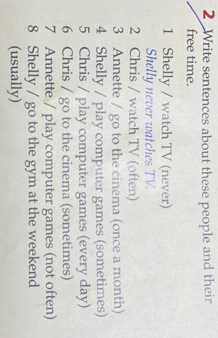 Write sentences about these people and their | StudyX